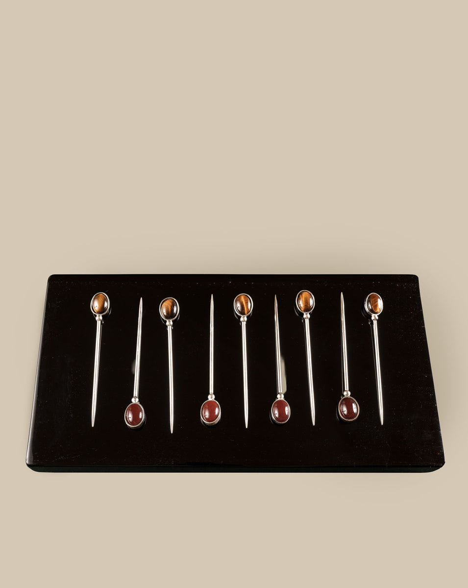 Sala Silver & Tiger's Eye Cocktail Sticks – Ransom and Dunn